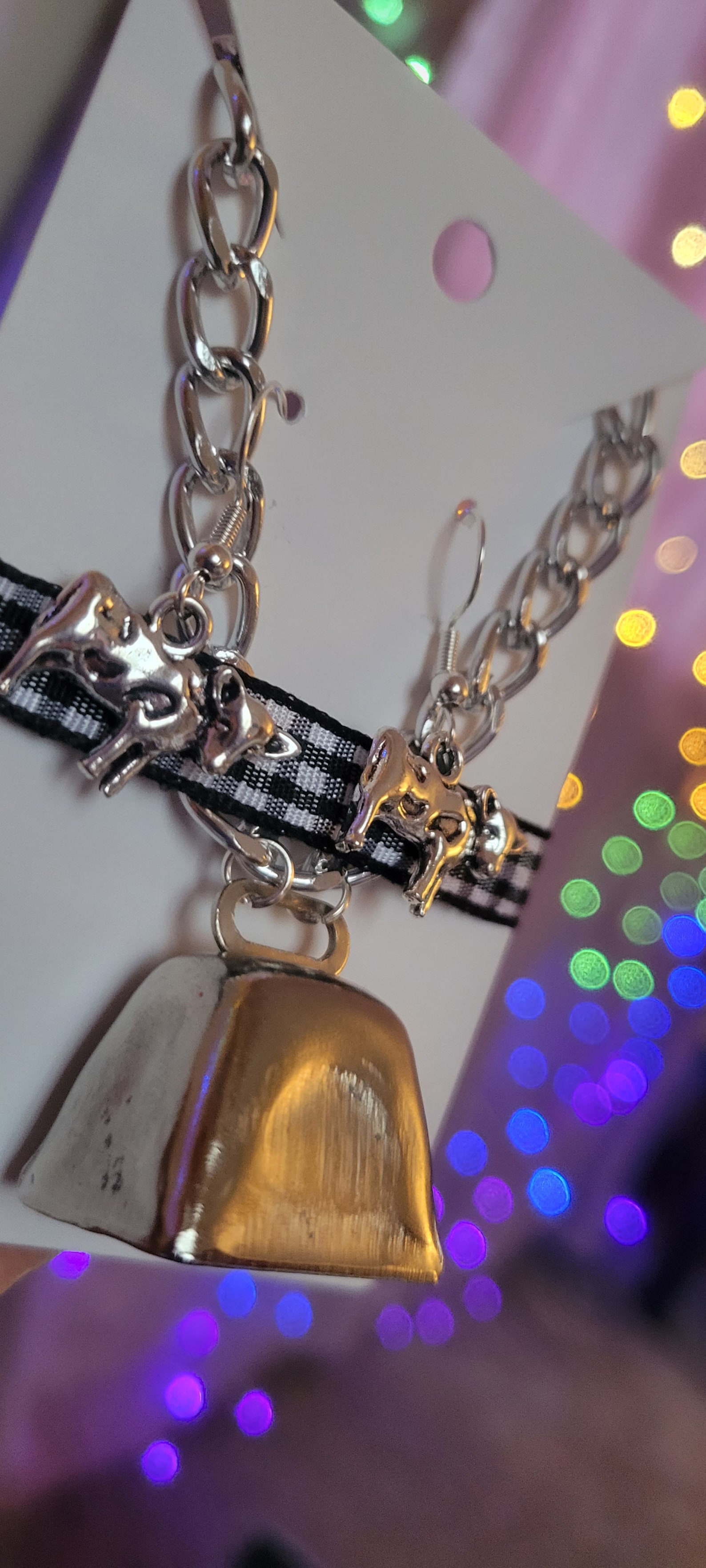 MORE COW BELL Gold Chain Necklace - Etsy