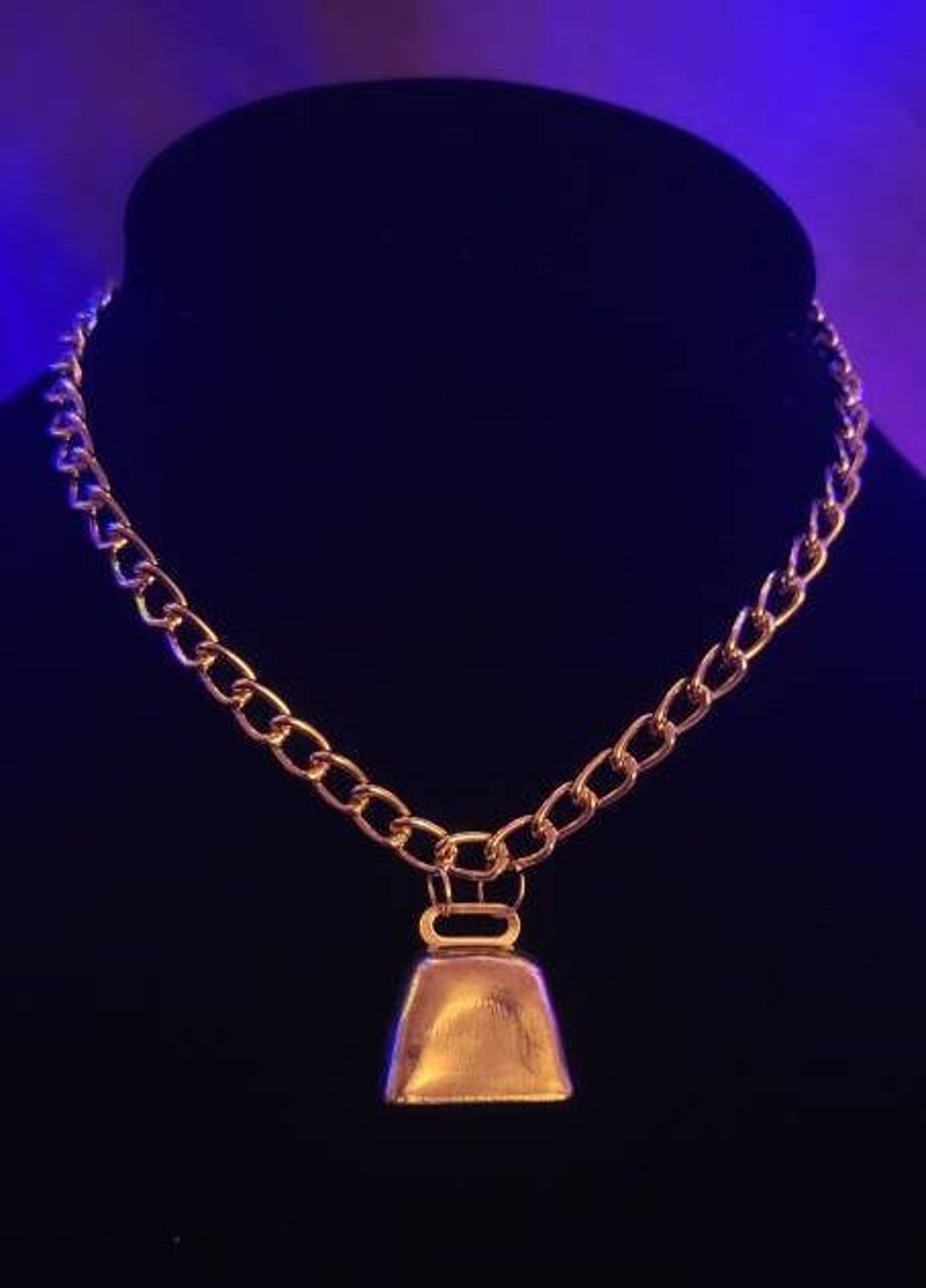 MORE COW BELL Gold Chain Necklace - Etsy