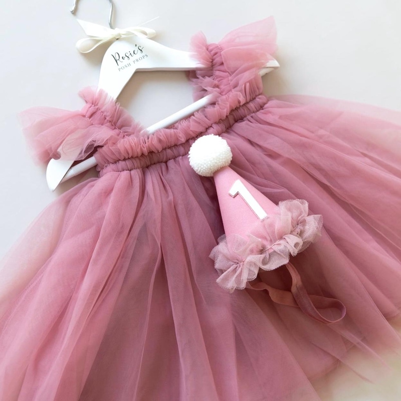Dusky Rose Dress - Etsy UK