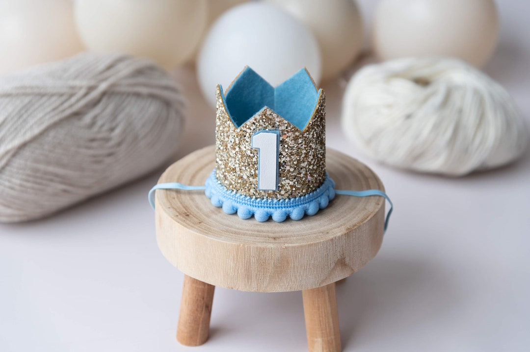 First Birthday Crown Cake Smash Crown Baby Boy Gift - Etsy