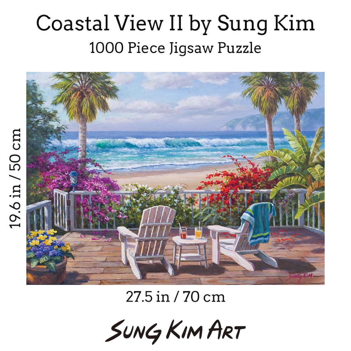 Sung Kim Art Coastal View II 1000 Piece Jigsaw Puzzle - Etsy