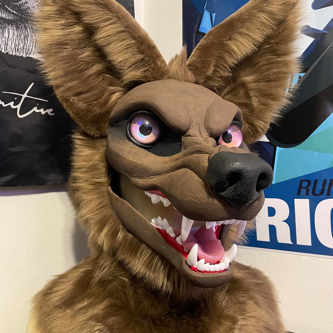 Chocolate Brown Painted Werewolf Fursuit Head Premade - Etsy