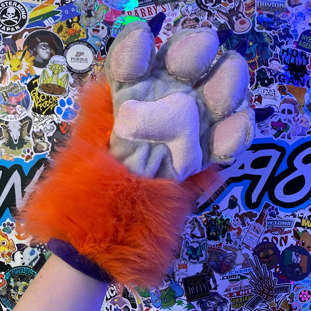 Orange & Purple Fursuit Paws - Etsy