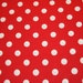 3/4" Red Polka Dot Cotton Fabric Fat Quarter Quilting Sewing Crafts ...