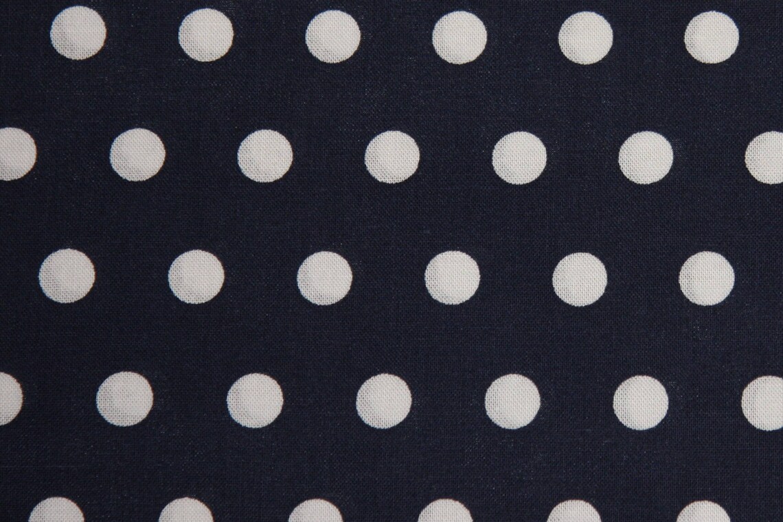 1/2 Navy Polka Dot Cotton Fabric SHIPS FAST Polka Dot - Etsy