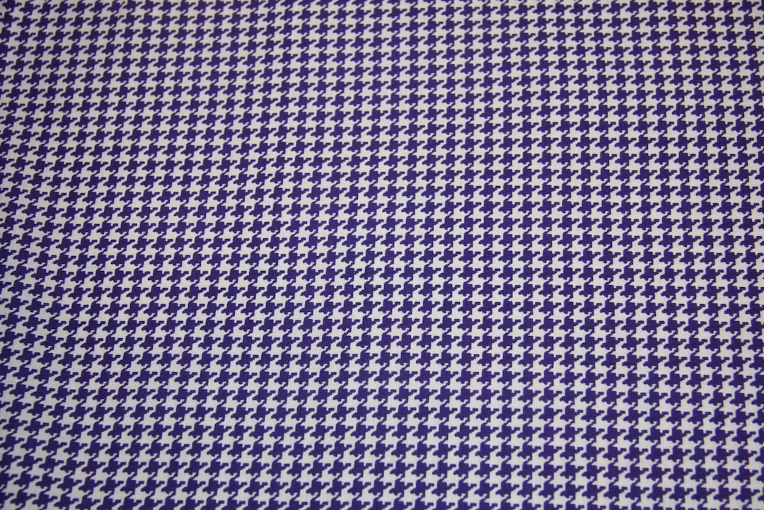 Purple Happy Houndstooth Cotton Fabric SHIPS FAST Free Shipping ...