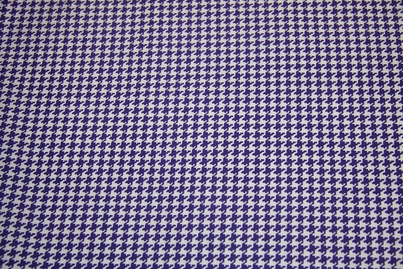 Purple Happy Houndstooth Cotton Fabric SHIPS FAST Free - Etsy