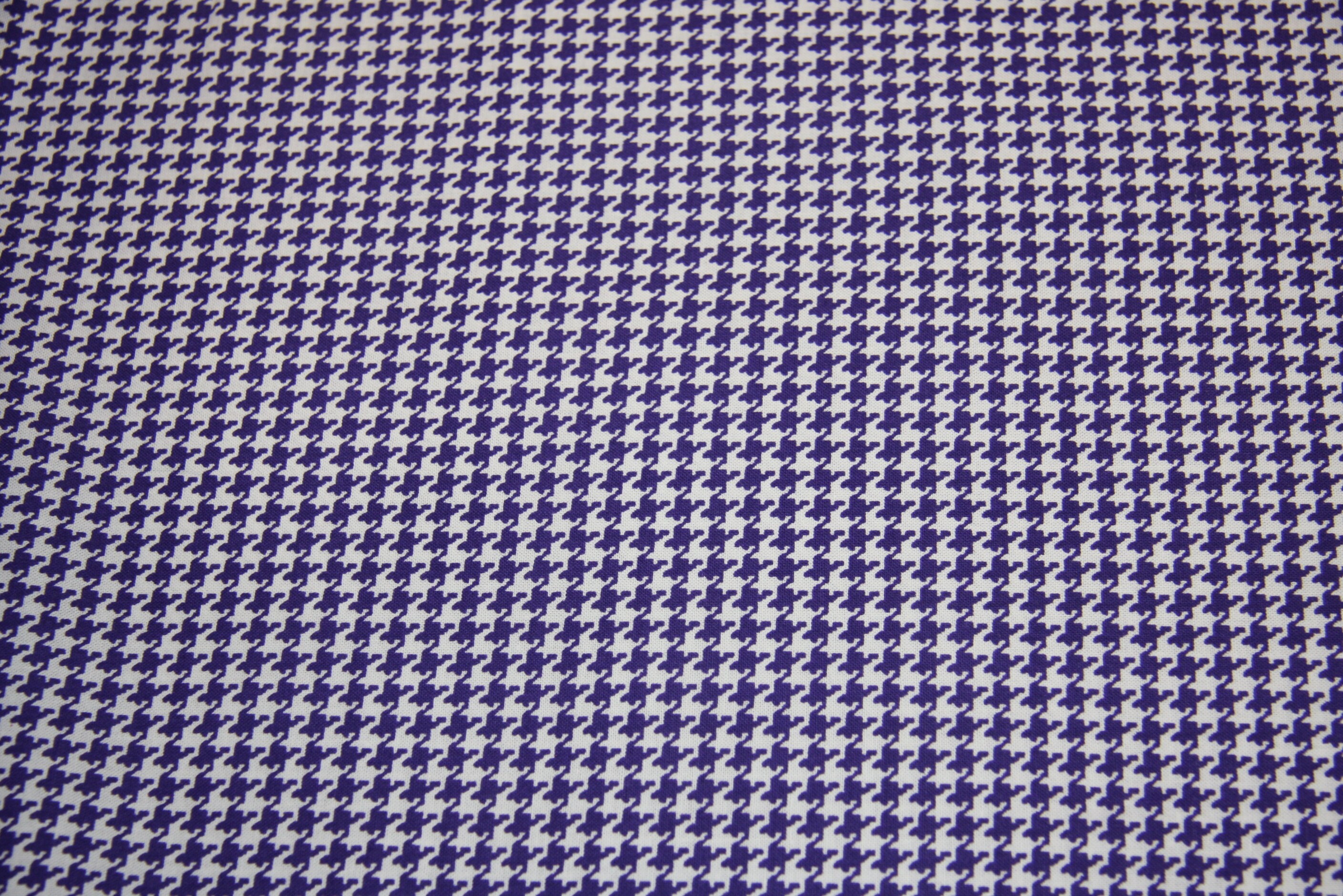 Purple Happy Houndstooth Cotton Fabric SHIPS FAST Free Shipping ...