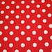 3/4" Red Polka Dot Cotton Fabric Fat Quarter Quilting Sewing Crafts ...