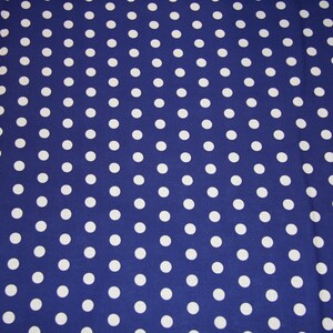 3/4" Blue Polka Dot Cotton Fabric SHIPS FAST Polka Dot Cotton Fabric ...
