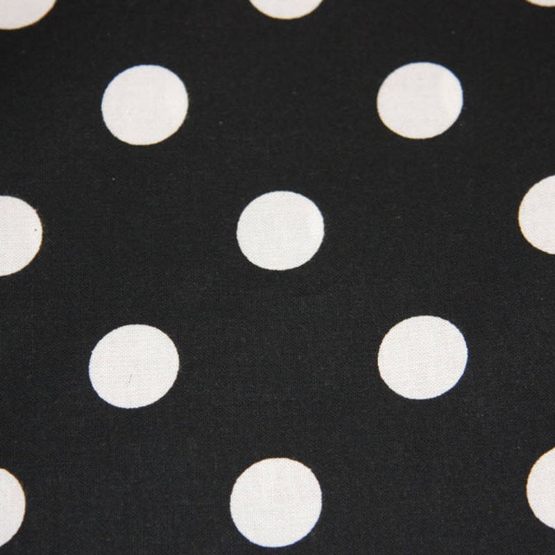 Tela negra puntos blancos - Etsy México