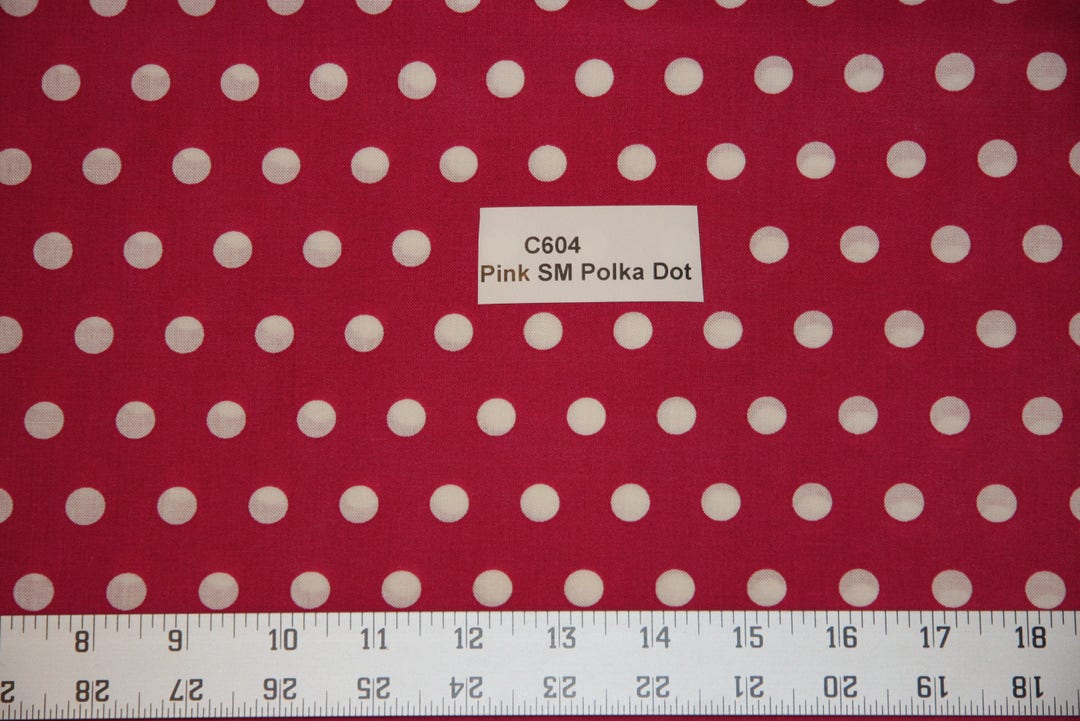 Hot Pink Polka Dot Cotton Fabric SHIPS FAST Polka Dot Cotton Fabric for ...
