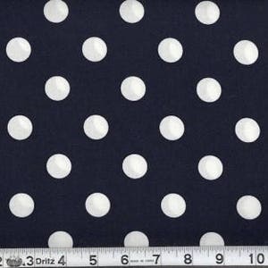 3/4" Navy Polka Dot Cotton Fabric SHIPS FAST Polka Dot Cotton Fabric ...