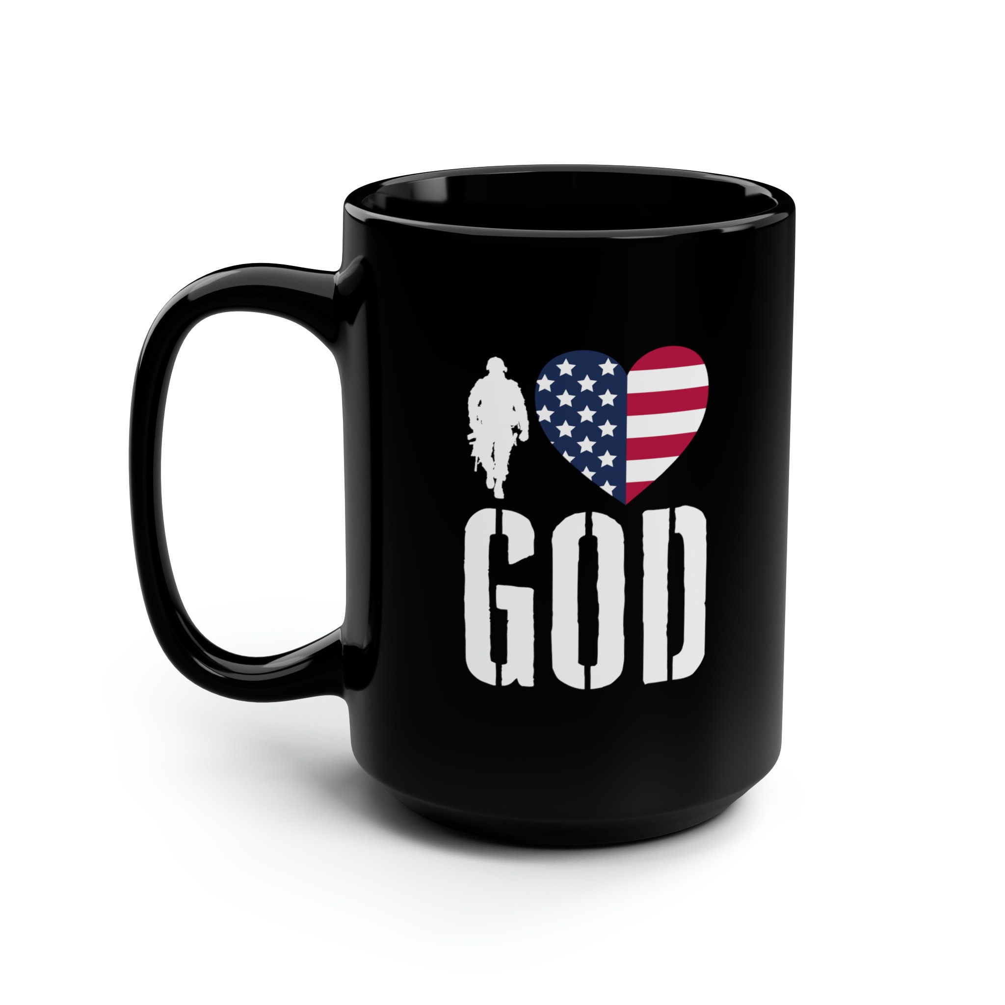 I HEART GOD, American Heart, 15 Oz Mug, God, Jesus, Religion, Military ...