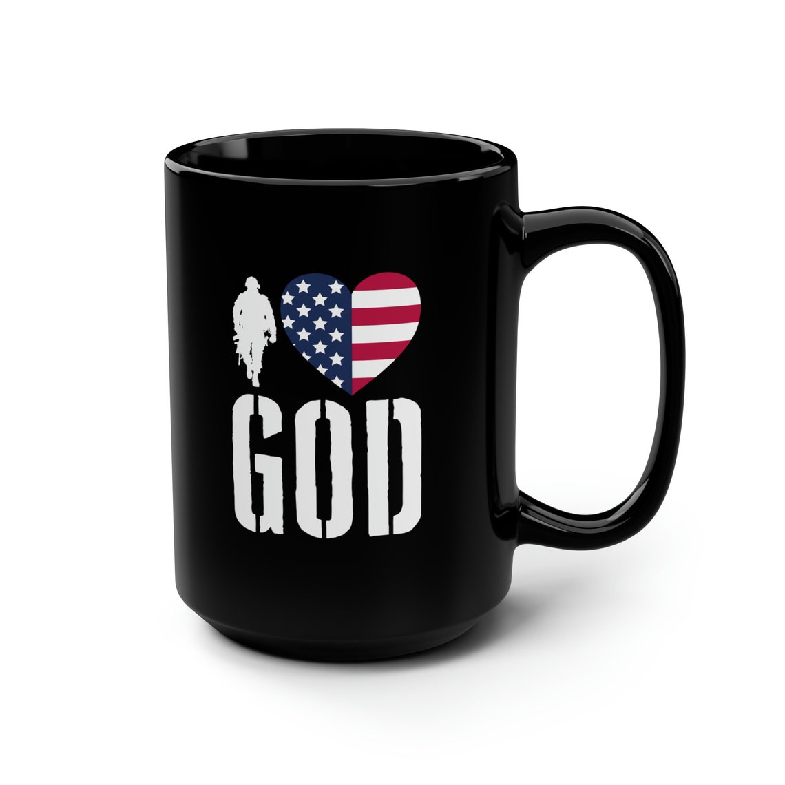 I HEART GOD, American Heart, 15 Oz Mug, God, Jesus, Religion, Military ...