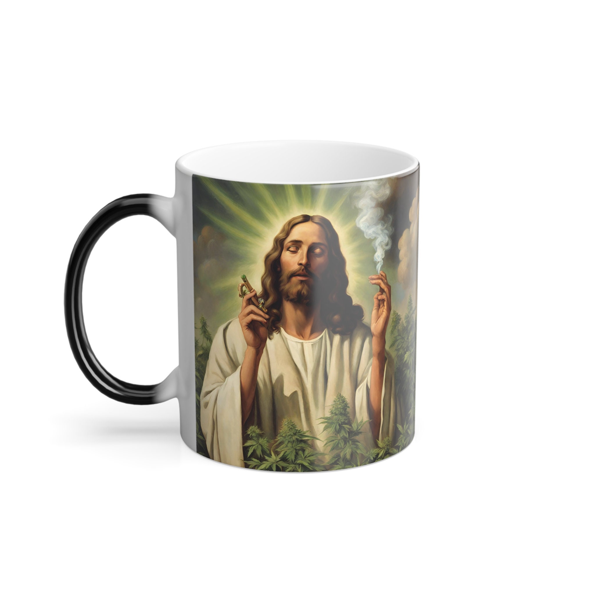 Marijuana Mugs Jesus Smoking Weed Color Morphing Mug Joke - Etsy