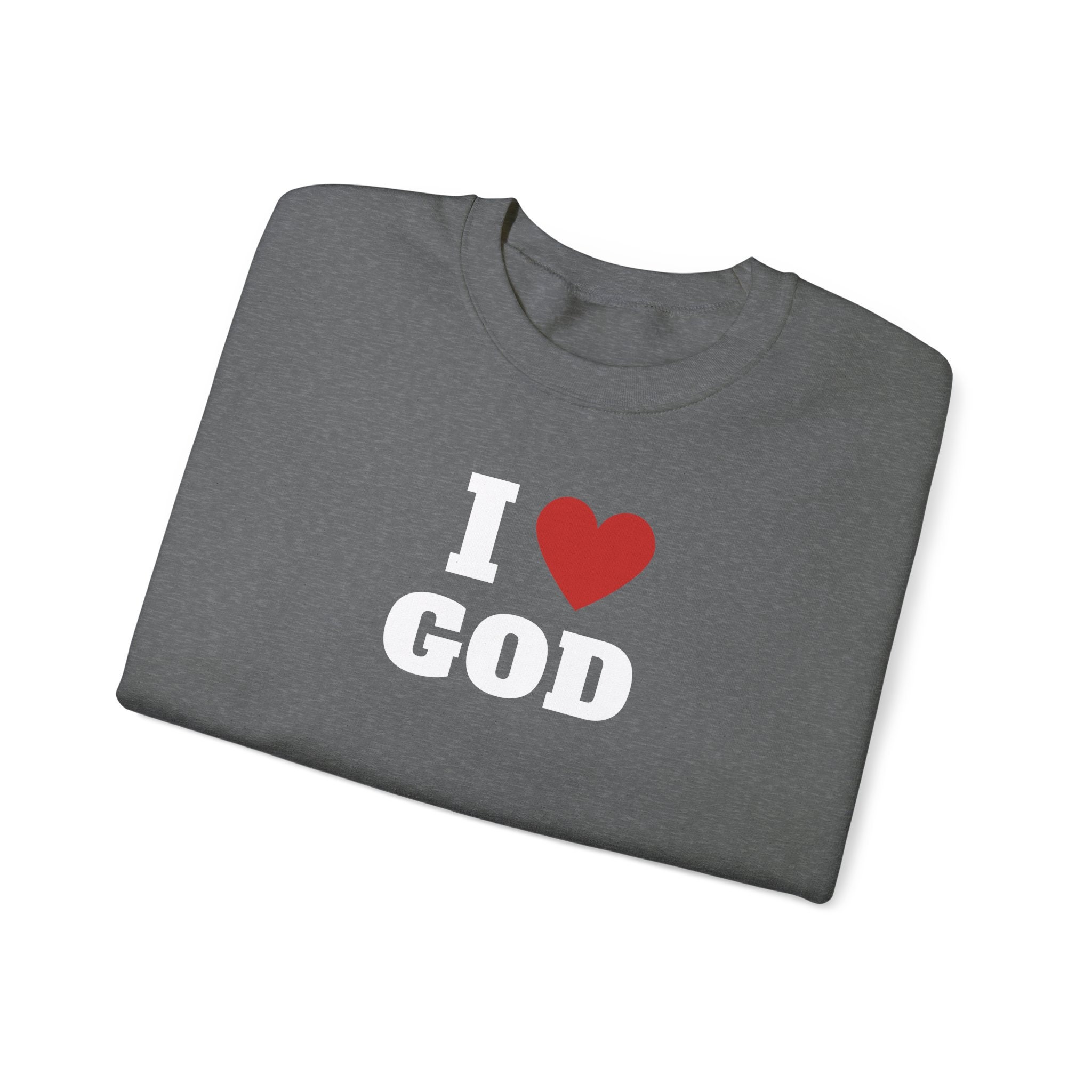 I HEART GOD Sweatshirt, God, Jesus, Religion, Love, Kindness, Faith ...