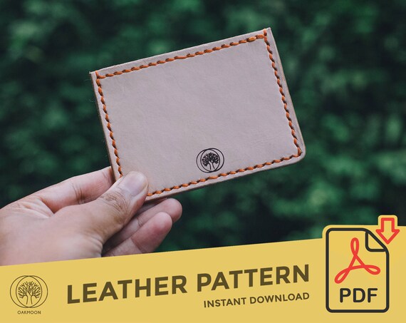 Leather Card Wallet Template Pattern PDF Leather | Etsy