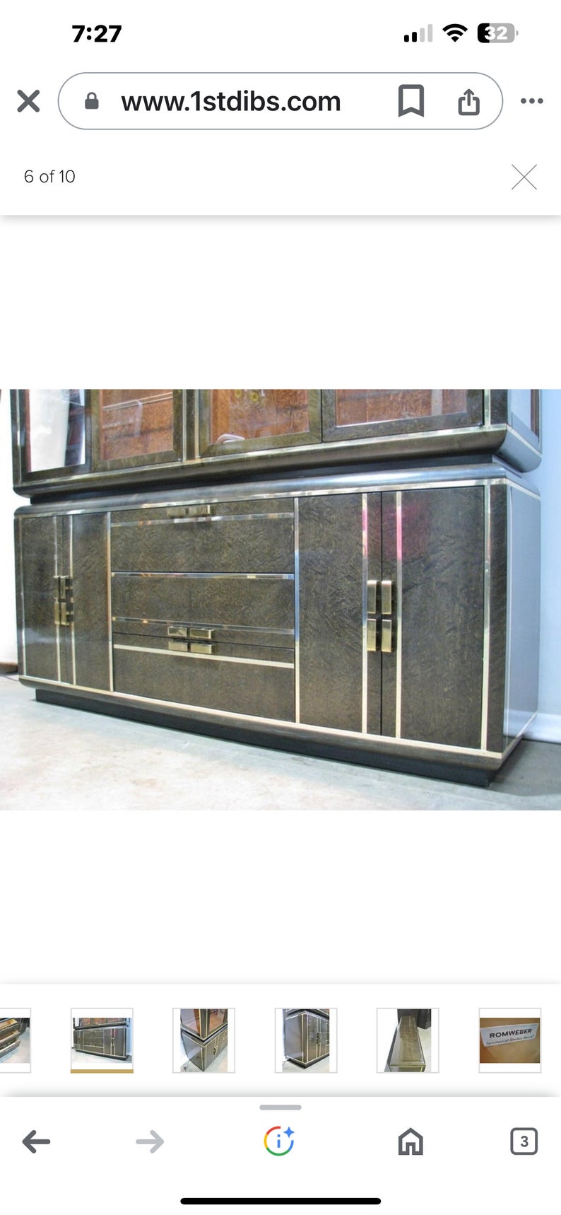 1980 Romweber Buffet / China Cabinet Circassian Walnut Veneer - Etsy