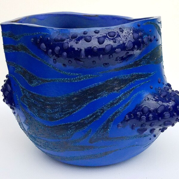 Cobalt Blue Garden Pot - Etsy