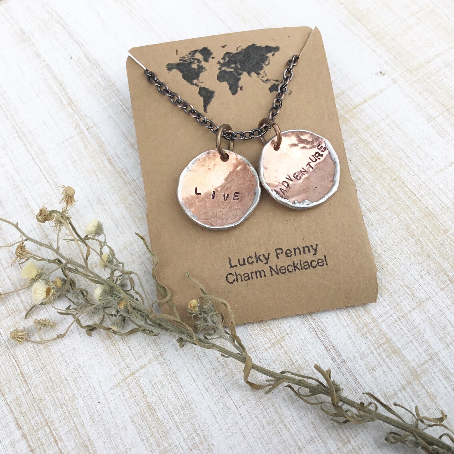 Lucky Penny Charms - BULK LISTING 5 or More Custom Stamped Charms - Etsy