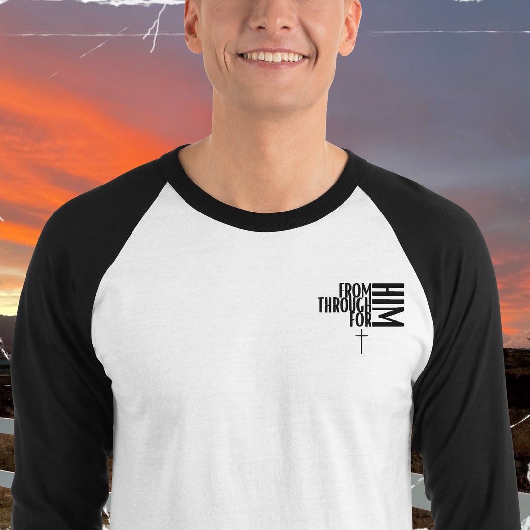 Christian Long Sleeve Shirt 3/4 Sleeve Raglan Shirt Embroidered Fromhim ...
