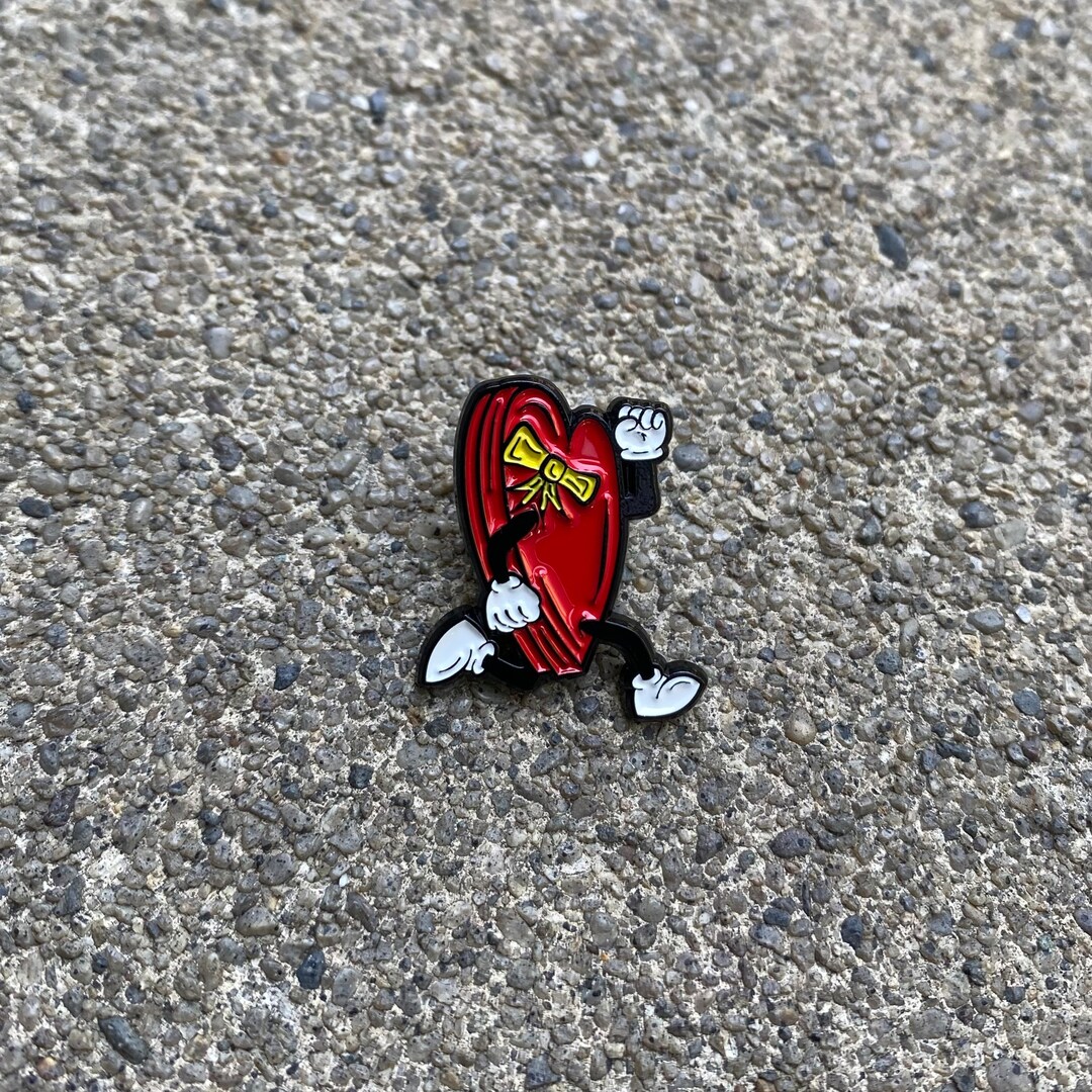 Heart Box Running Soft Enamel Pin for hats, Bags, Vest, Jackets ...