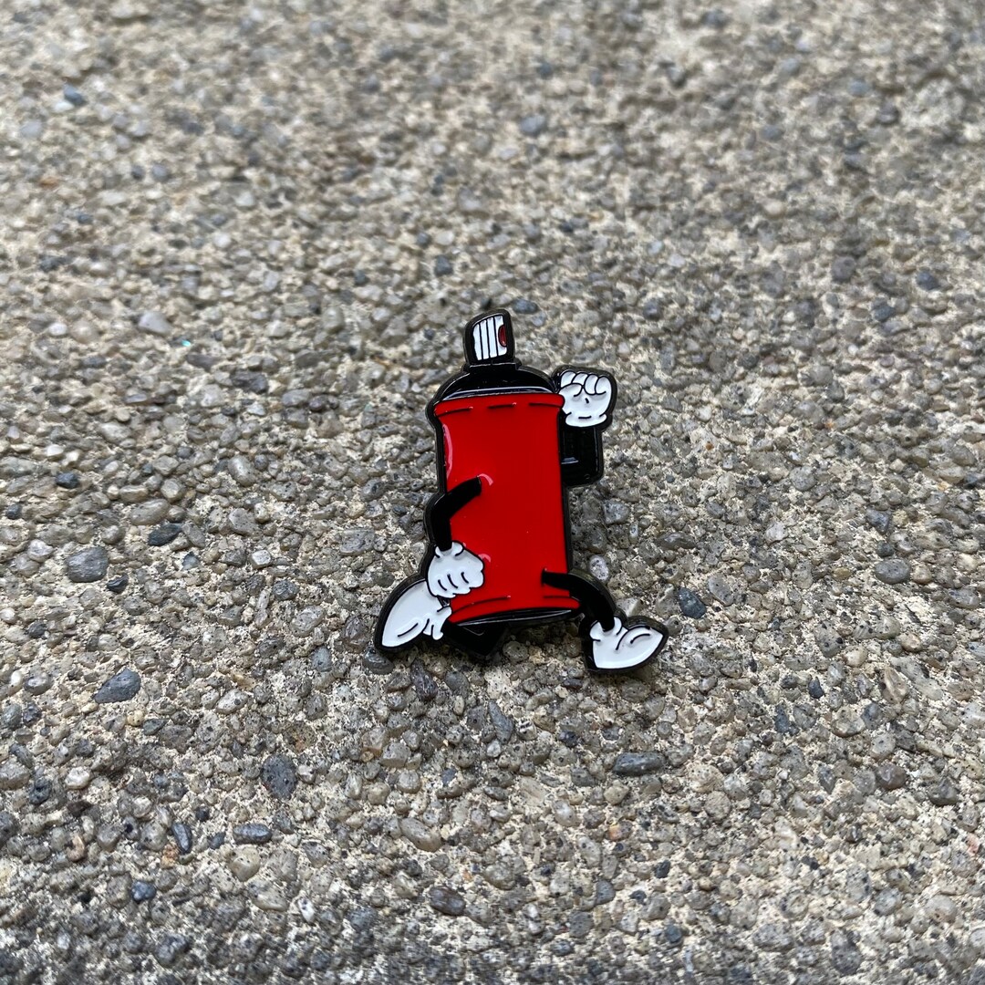 Spray Can Soft Enamel Pin for (hats, Bags, Vest, Jackets, Beanies ...