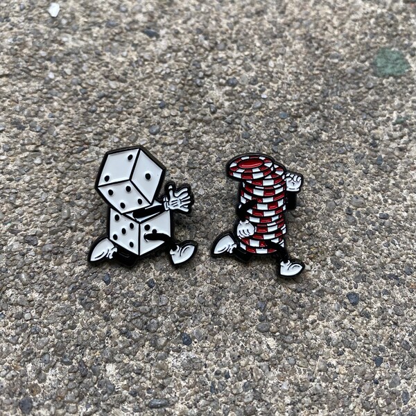 Poker Enamel Pin - Etsy