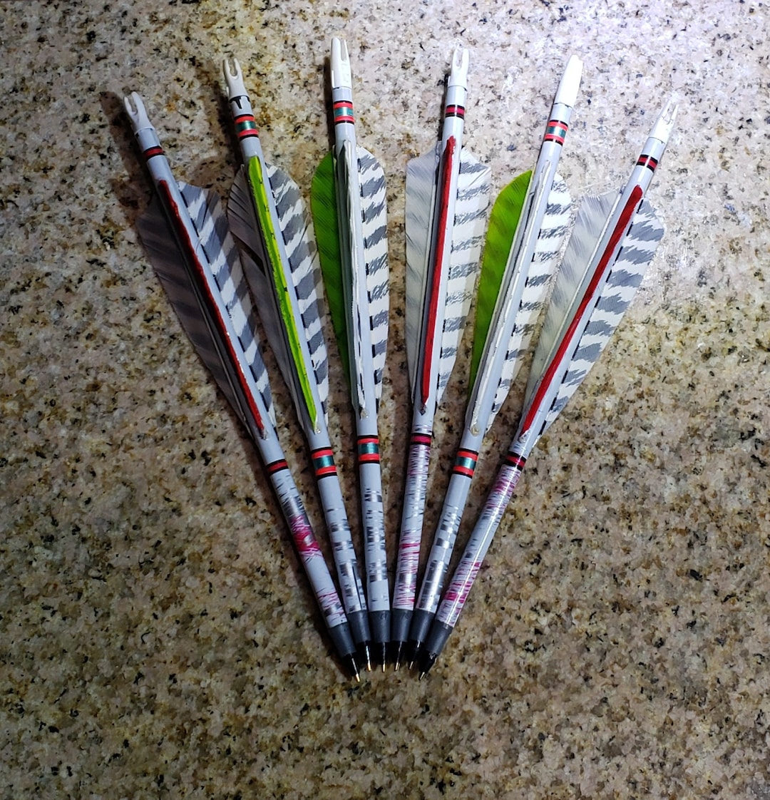 Traditional Feathered Arrow Ballpoint Pen Made From USED Carbon Arrow ...