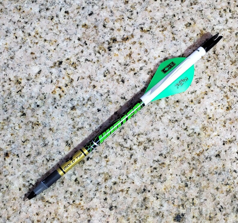 Archery Pen Made From Real Crested Carbon Arrow Ballpoint Pen - Etsy