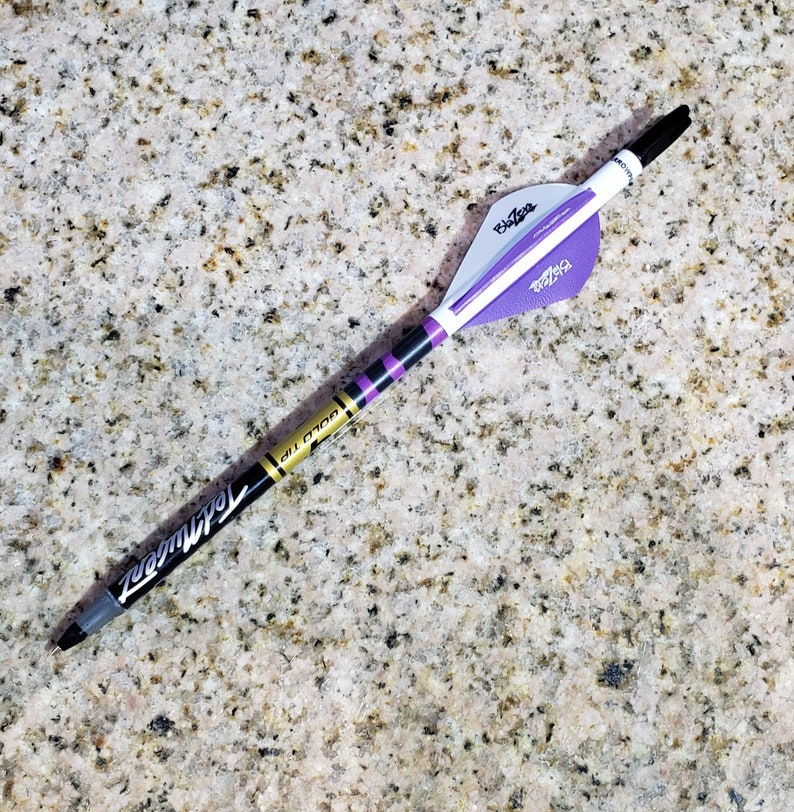 Archery Pen Made From Real Crested Carbon Arrow Ballpoint - Etsy