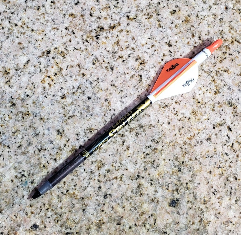 Archery Pen Made From Real Crested Carbon Arrow Ballpoint Pen - Etsy