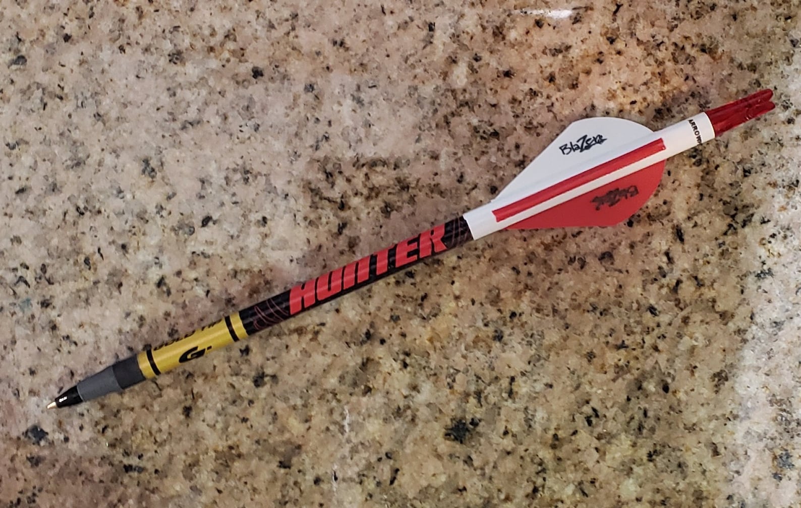 Archery Pen Made From Real Crested Carbon Arrow, Ballpoint Pen ...