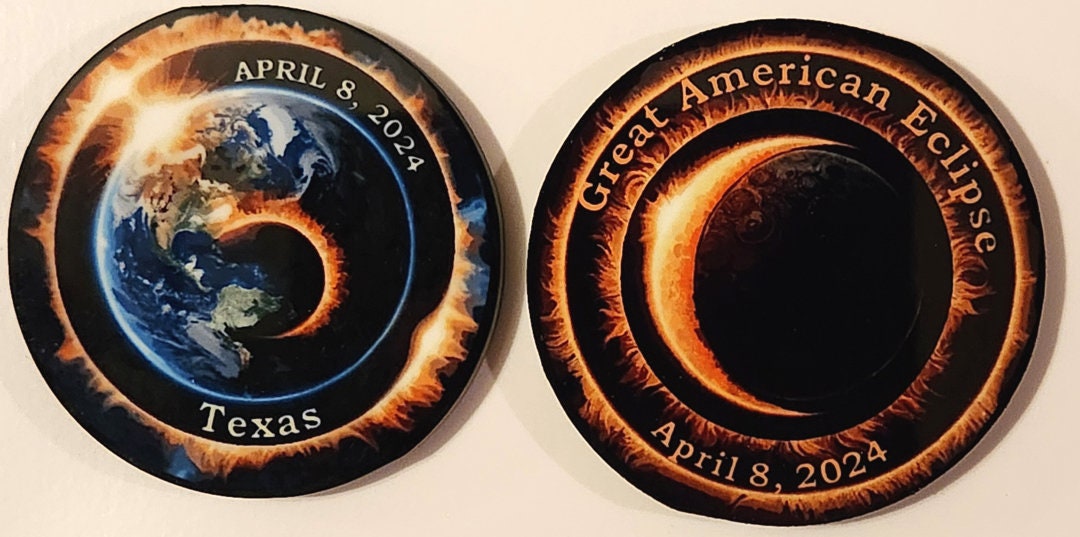 Full Color Solar Eclipse Coin or Token Great American Eclipse April 8 2024 Cool Memorable ...