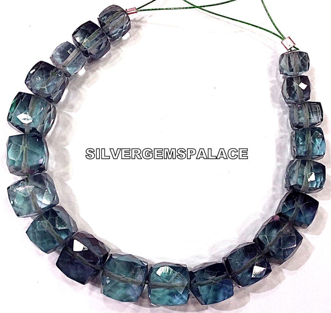 AAAA+ Rare Alexandrite Faceted Cube Shape Beads Color Changing Beads ...