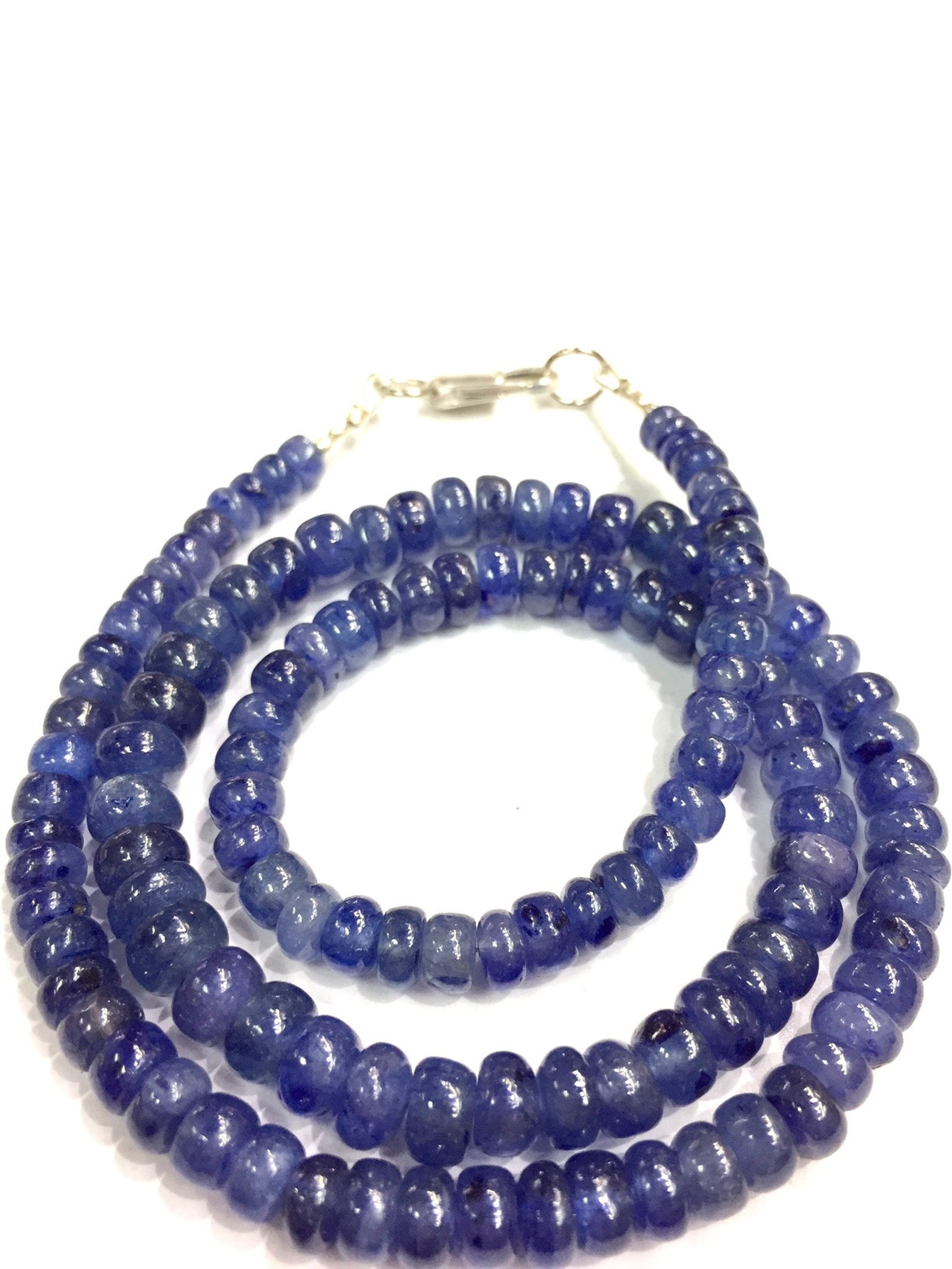 Natural Beautiful Blue Sapphire Necklace Smooth Sapphire Beads - Etsy