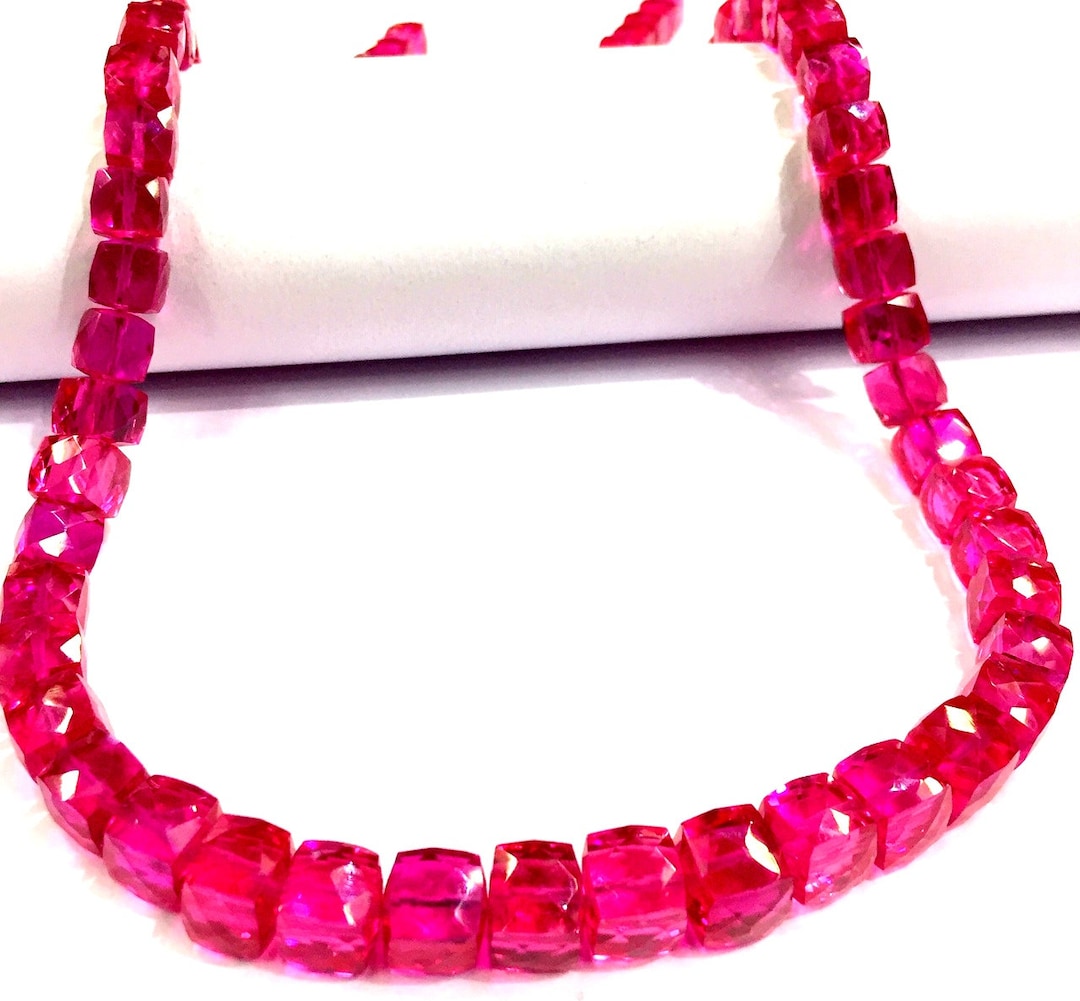 AAAA++ Quality~~extremely Rare~~pink Spinel Faceted Cube Shape Beads ...