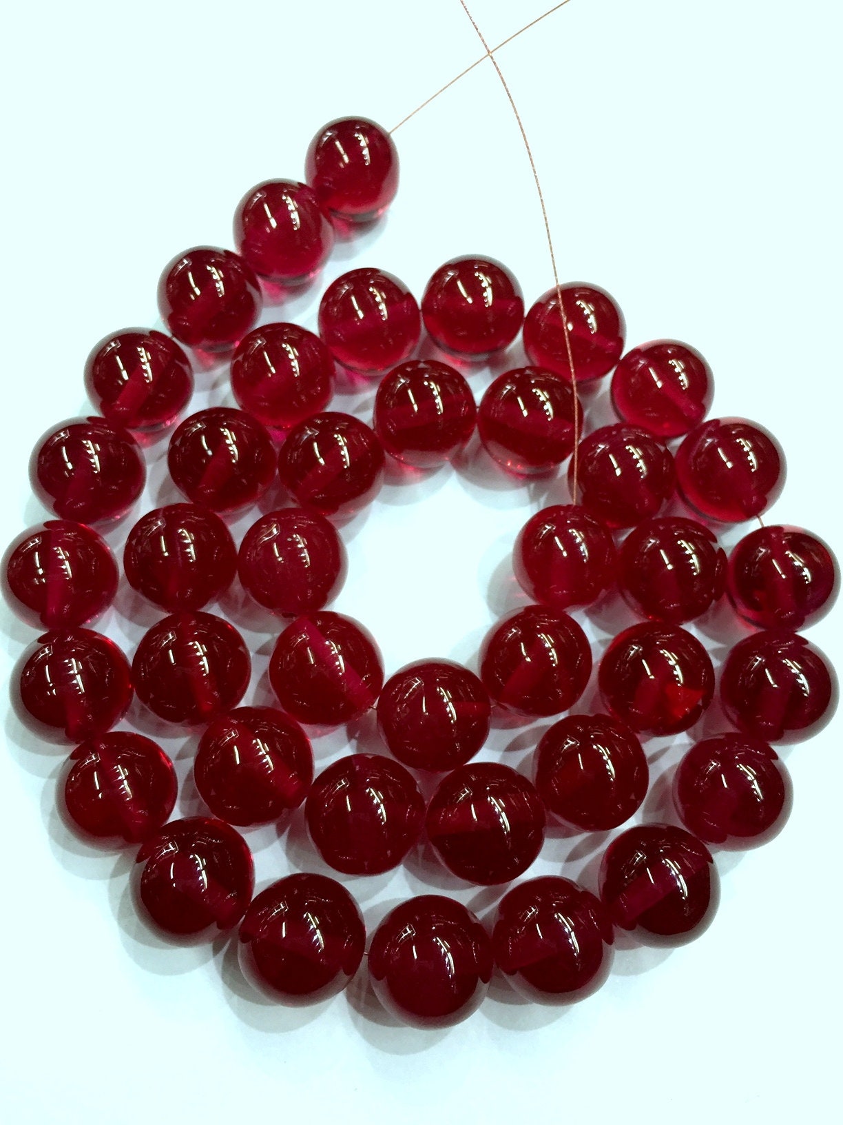 Extremely RareRuby Corundum Smooth Round Beads 12.MM Ruby | Etsy