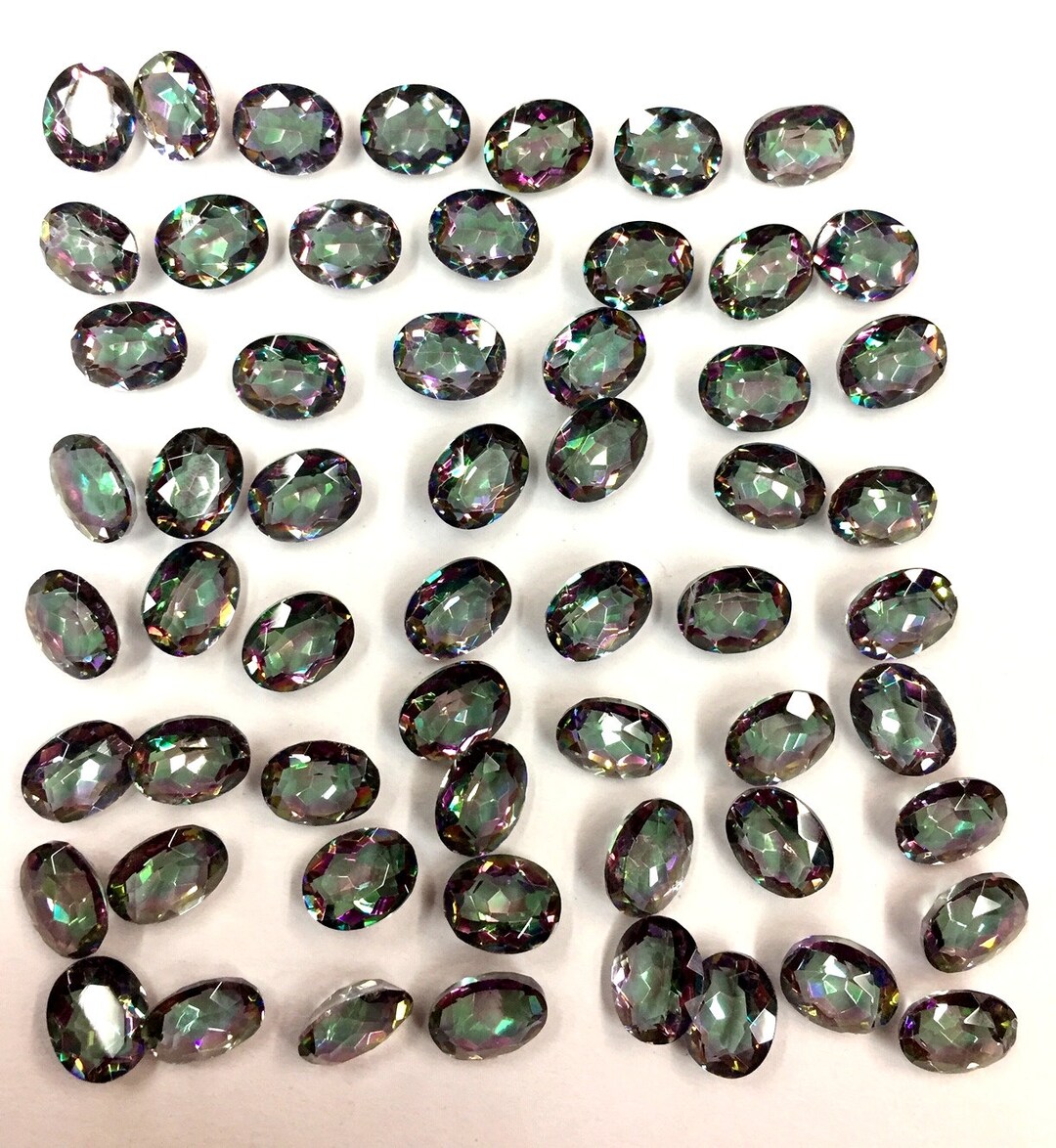Wholesale Price--natural Mystic Quartz Oval Gemstone Loose Oval Shape ...