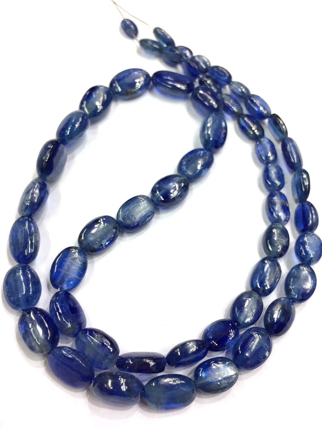 Natural Kyanite Smooth Oval Shape Beads Kyanite Gemstone Beads Kyanite ...