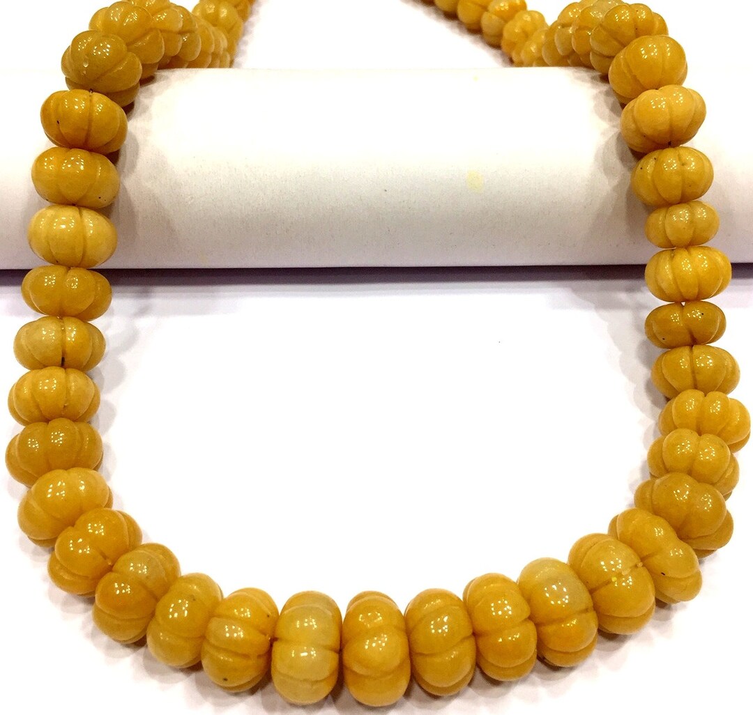Extremely Rare~~natural Wonder Yellow Sapphire Melon Shape Beads ...