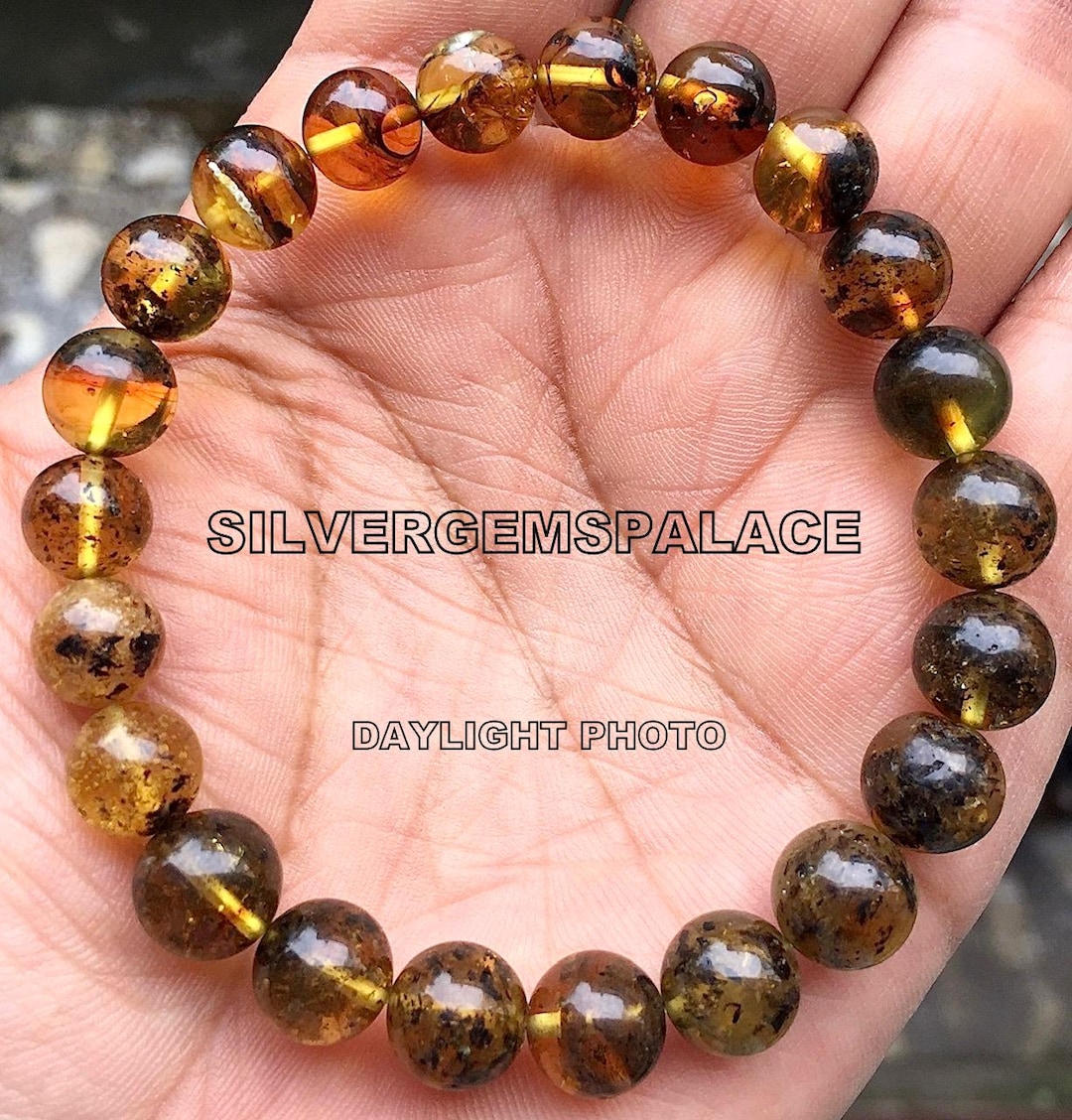 Natural Amber Smooth Round Ball Beads Real Amber Bracelet Amber Round ...