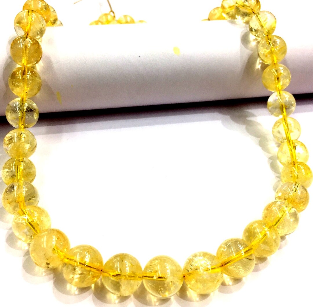 EXTREMELY Rare~~natural Citrine Smooth Round Beads Smooth Polished ...