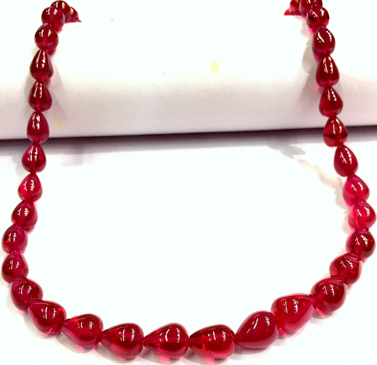 Extremely Beautiful~~ruby Corundum Smooth Teardrop Beads Ruby Drops ...
