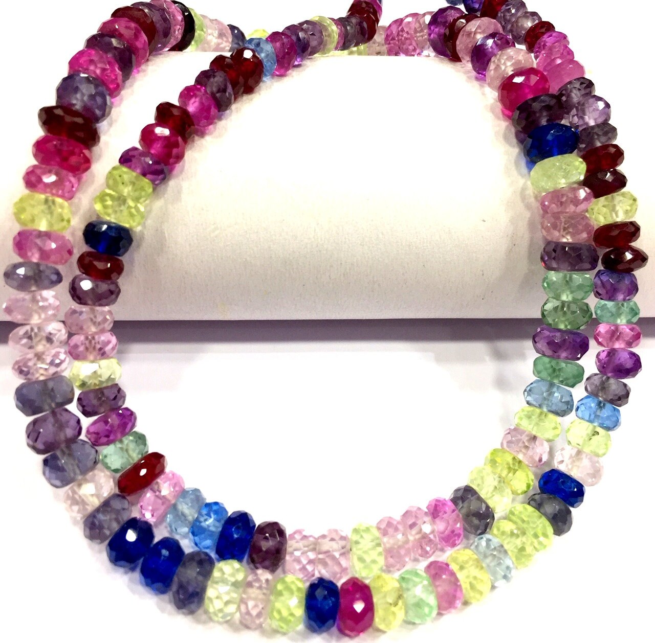 Extremely Beautiful~~natural Multi Sapphire Faceted Rondelle Beads ...