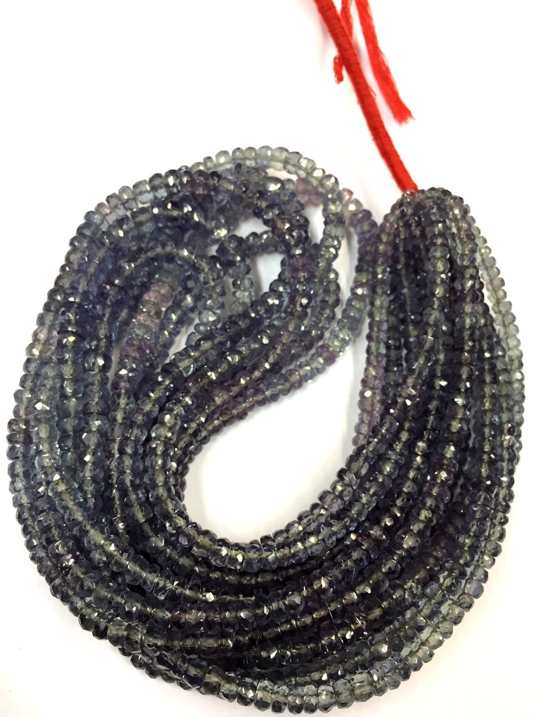 Extremely Beautifulrare Sparklingalexandrite Faceted Rondelle Beads 4 ...