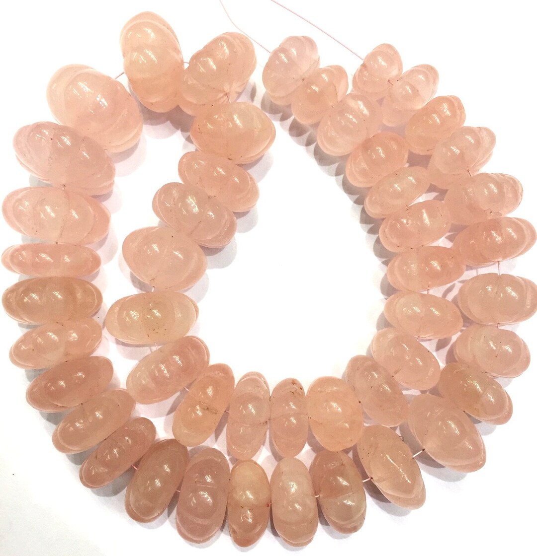 Gorgeous Looking~great Luster~natural Rose Quartz Watermelon Beads Rose ...