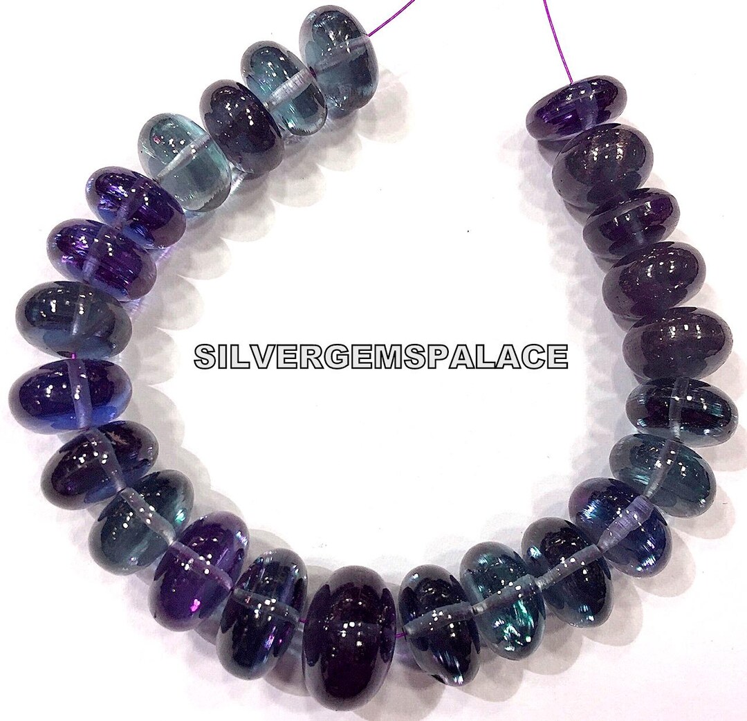 AAAA+ Rarest Alexandrite Smooth Rondelle Beads Color Changing ...