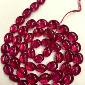 AAAA Qualityextremely Beautifulruby Corundum Oval Shape Beads Ruby Smooth Oval Beads Ruby ...